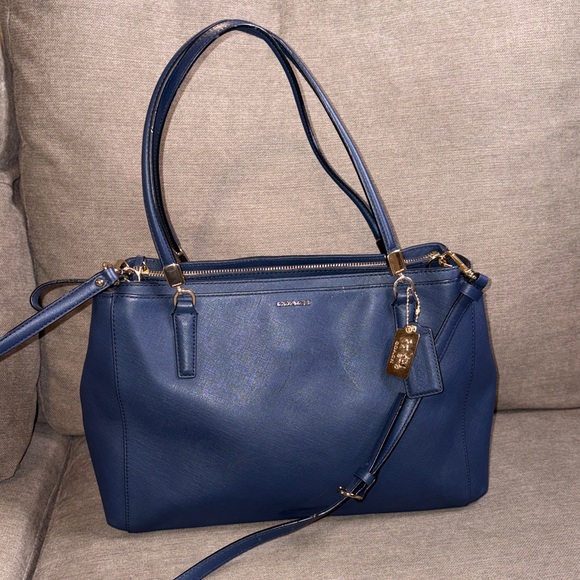 Coach | Bags | Coach Navy Blue Shoulder Bag | Poshmark